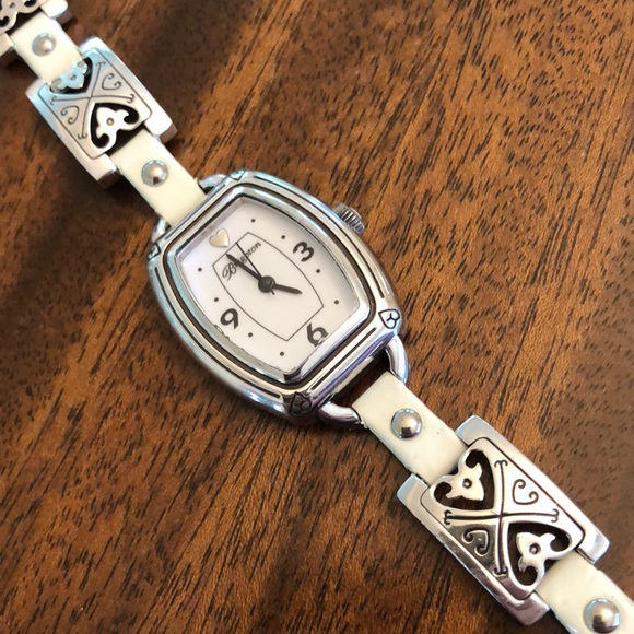 Brighton | Accessories | Brighton Bismark Silver Tone And White Watch ...